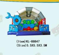 China Inflatable Round Circle Obstacles Course Bouncy Castle 5*4*4m for sale