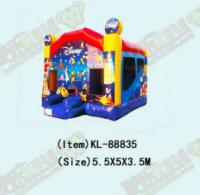 China Disneyland Inflatable Jumping Castle With Slides For Children for sale