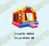 China Large Entrance Inflatable Castles With Two Transparent Windows for sale