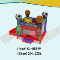 China Sport Theme Foot Ball And Basketball Inflatable Bouncy Castle for sale