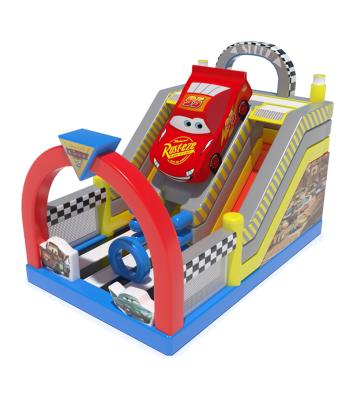 China Racing Car Theme Commercial Inflatable Slide For Childrens Rental for sale