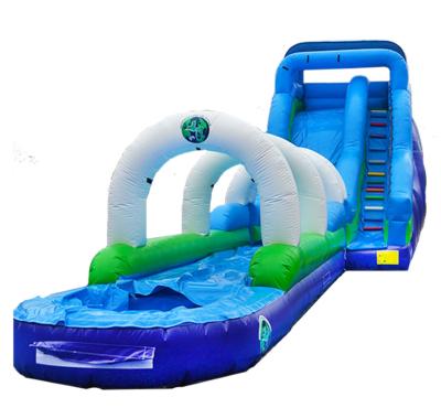 China Outdoor Huge Inflatable Water Slides With Pool For Rentals for sale