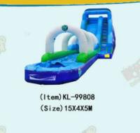 China Outdoor Huge Inflatable Water Slides With Pool For Rentals for sale