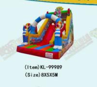 China Clown Inflatable Slide With Elephant Theme For Children Fun Park for sale