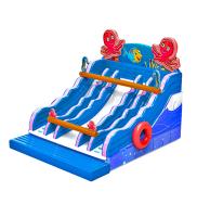 China Children Fun Park Inflatable Ocean Squid Slide For Rentals for sale