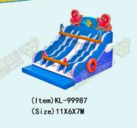 China Children Fun Park Inflatable Ocean Squid Slide For Rentals for sale