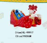 China Clown Red Color Children Fun Park Inflatable Slide For Rentals for sale
