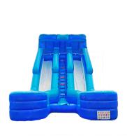 China Aldult  Outdoor Rental Inflatable Large Water Slides With Pool for sale