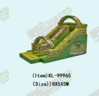 China Children Fun Park Inflatable Green China Army Slide For Rentals for sale