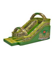 China Children Fun Park Inflatable Green China Army Slide For Rentals for sale