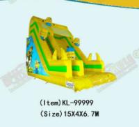 China Children Fun Park Yellow Inflatable Minions Slide For Rentals for sale