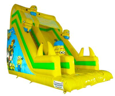 China Children Fun Park Yellow Inflatable Minions Slide For Rentals for sale