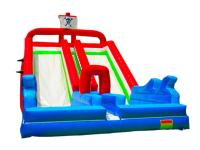 China Children Fun Park Inflatable Two Lane Big Slide For Rentals for sale