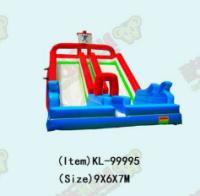 China Children Fun Park Inflatable Two Lane Big Slide For Rentals for sale