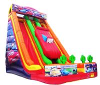 China Racing Car Children Fun Park Inflatable big Slide For Rentals for sale