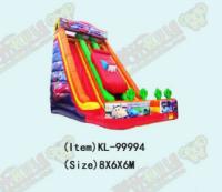 China Racing Car Children Fun Park Inflatable big Slide For Rentals for sale