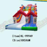 China Children Fun Park Inflatable Smurfs Large Slide For Rentals for sale