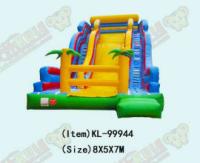 China Children Fun Park Inflatable Large Slide With Palm Trees for sale