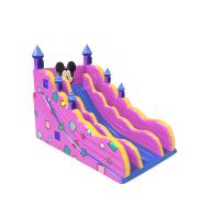 China Children Fun Park Inflatable Miki Mouse Pink Slide For Rentals for sale