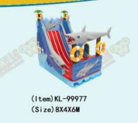 China Children Fun Park Inflatable Baby Shark Slide For Rentals for sale