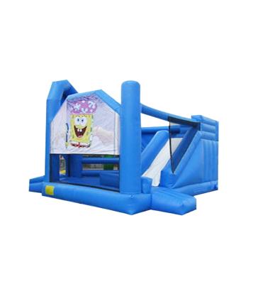 China Spongebob Park Bouncy House With Inflatable Slide For Rentals for sale