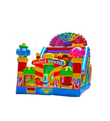 China Children Fun Park Inflatable  Peoacock Animals Slide For Rentals for sale