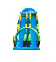 China Blue Color Children Fun Park Inflatable Large Slide For Rentals for sale
