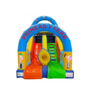 China Children Fun Park Inflatable Phineas Y Ferb Slide For Rentals for sale