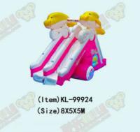 China Dolphin Double Lane  Inflatable Slide For Children Fun Park for sale