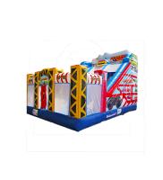 China Children Fun Park Inflatable Bounce House With Large Slide for sale