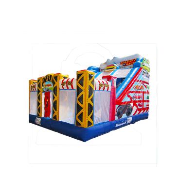 China Children Fun Park Inflatable Bounce House With Large Slide for sale