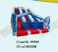 China Kids Playground Dolphin Double Lane Slip And Slide For Rentals for sale