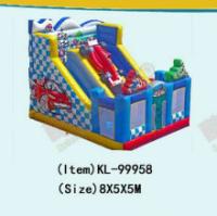 China Racing Car Theme Commercial Inflatable Slide For Rentals for sale