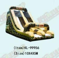 China Children Fun Park Camuflage Grenn Inflatable Slide Rentals for sale