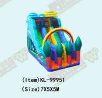 China Forest Theme Giant Inflatable Slip And Slide For Rentals for sale