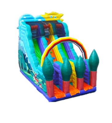 China Forest Theme Giant Inflatable Slip And Slide For Rentals for sale