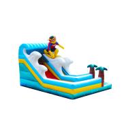 China Surfing Themed Inflatable Slide And Palm Tree Decorations for sale