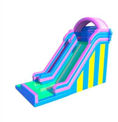 China Rainbow Color Inflatable Slip N Slide Outdoor Playground For Kids for sale