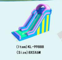 China Rainbow Color Inflatable Slip N Slide Outdoor Playground For Kids for sale