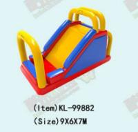 China Yellow Blue And Red Inflatable Slides Stable And Visually Appealing With Safety Handrails for sale