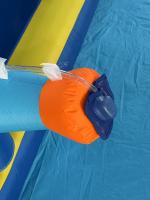 China Polyester Oxford Inflatable Blue And Orange Water Slide For Children Fun Park for sale