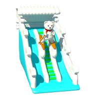 China Clown Inflatable Slide With Elephant Theme For Children Fun Park for sale
