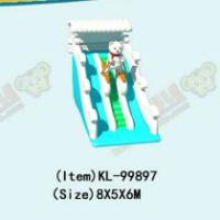 China Clown Inflatable Slide With Elephant Theme For Children Fun Park for sale
