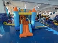 China Polyester Oxford Inflatable Blue And Orange Water Slide For Children Fun Park for sale
