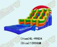 China Aldult  Outdoor Rental Inflatable Large Water Slides With Bouncy for sale