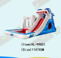 China Aldult  Outdoor Rental Inflatable Large Water Slides With Bouncy for sale
