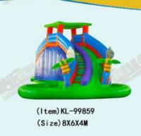 China Aldult  Outdoor Rental Inflatable Large Water Slides With Bouncy for sale