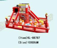China Fire Truck Combos Children Fun Park Inflatable Playground for sale