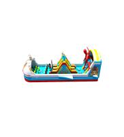China Spider Man Children Fun Park Inflatable Ship Boat Jumping Slide for sale