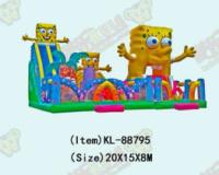 China Children Fun Park Inflatable SpongeBob Slide Colorful Playground for sale